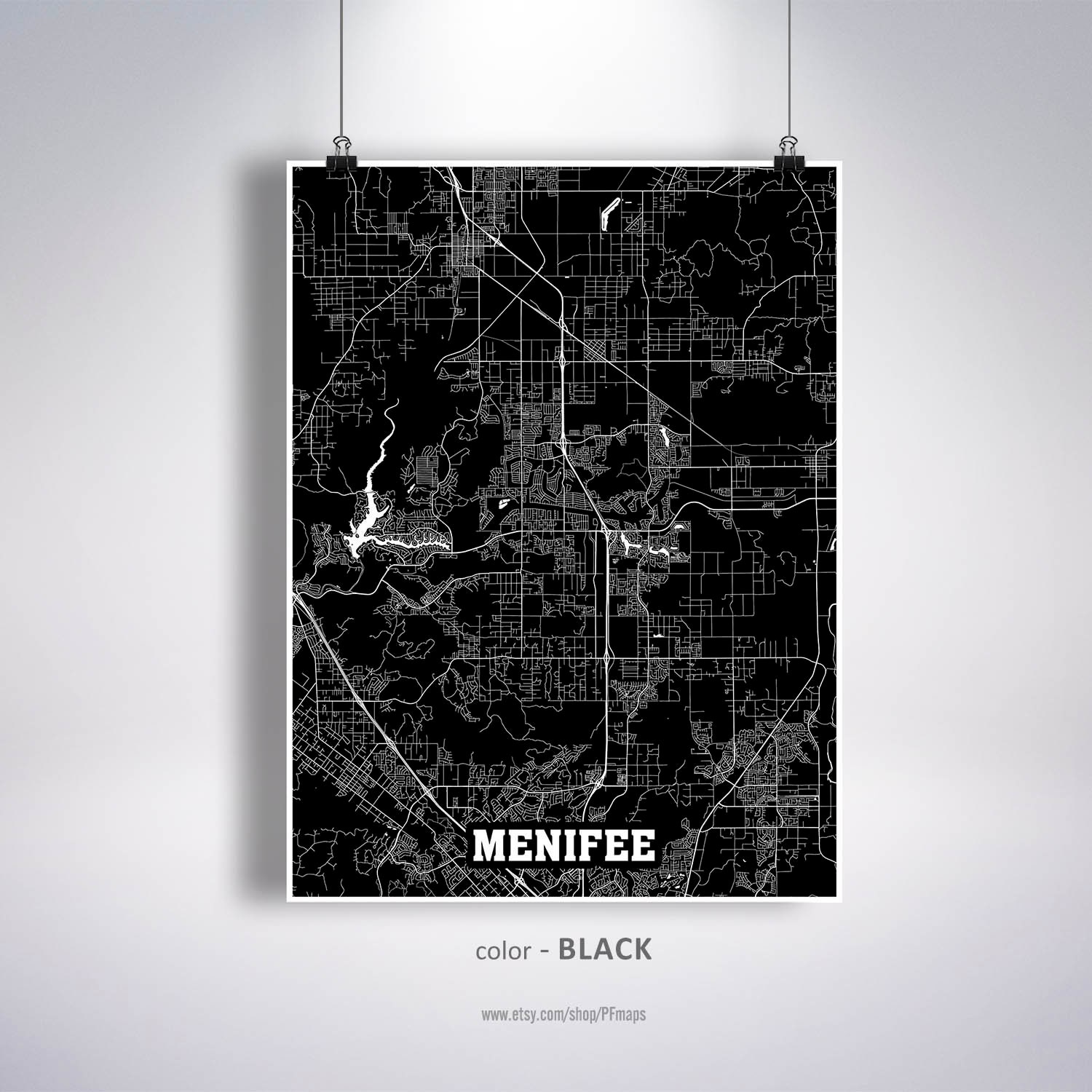 Menifee Map Print Menifee City Map California CA USA Map | Etsy