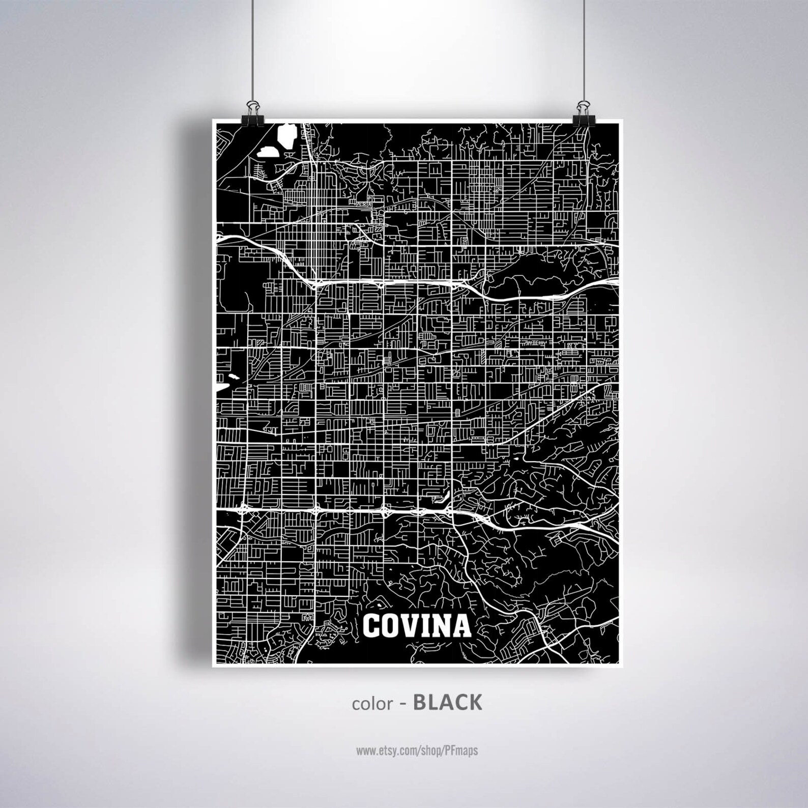 Covina Map Print Covina City Map California CA USA Map - Etsy
