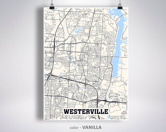 Newark Map Print Newark City Map Ohio OH USA Map Poster | Etsy