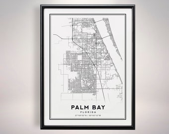 Palm Bay Map | Etsy