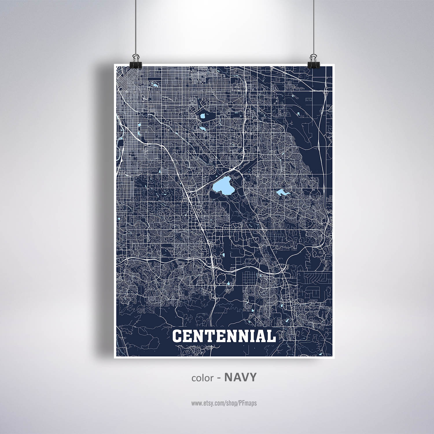 Centennial Map Print Centennial City Map Colorado CO USA Map | Etsy