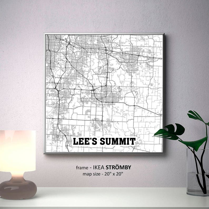 Lee's Summit Missouri Map Print Lee's Summit Square | Etsy Lee's Summit Missouri Map Print Lee's Summit Square | Etsy