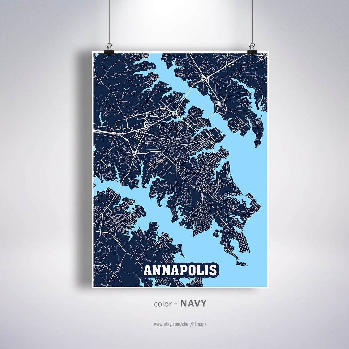 Annapolis Map Print Annapolis City Map Maryland MD USA Map | Etsy