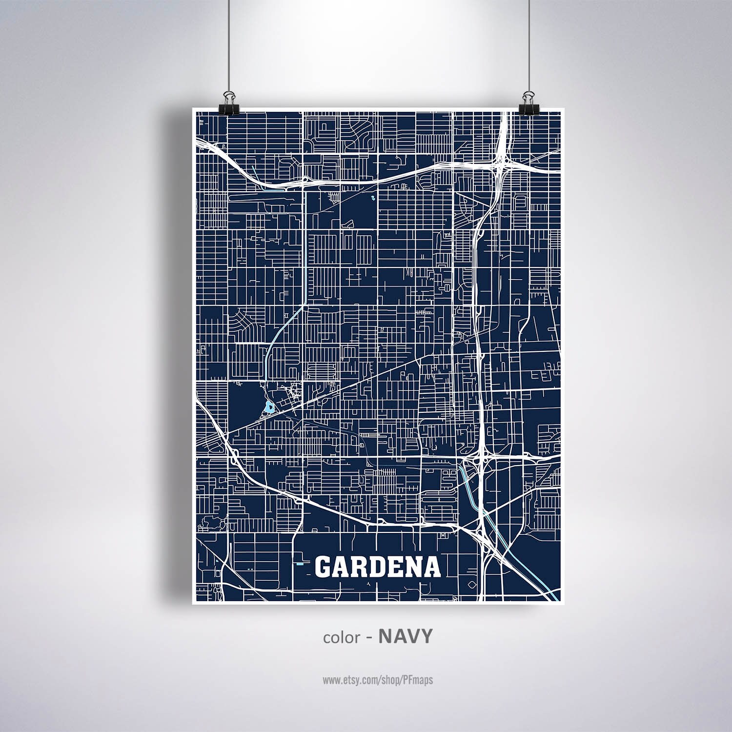 Gardena Map Print Gardena City Map California CA USA Map | Etsy