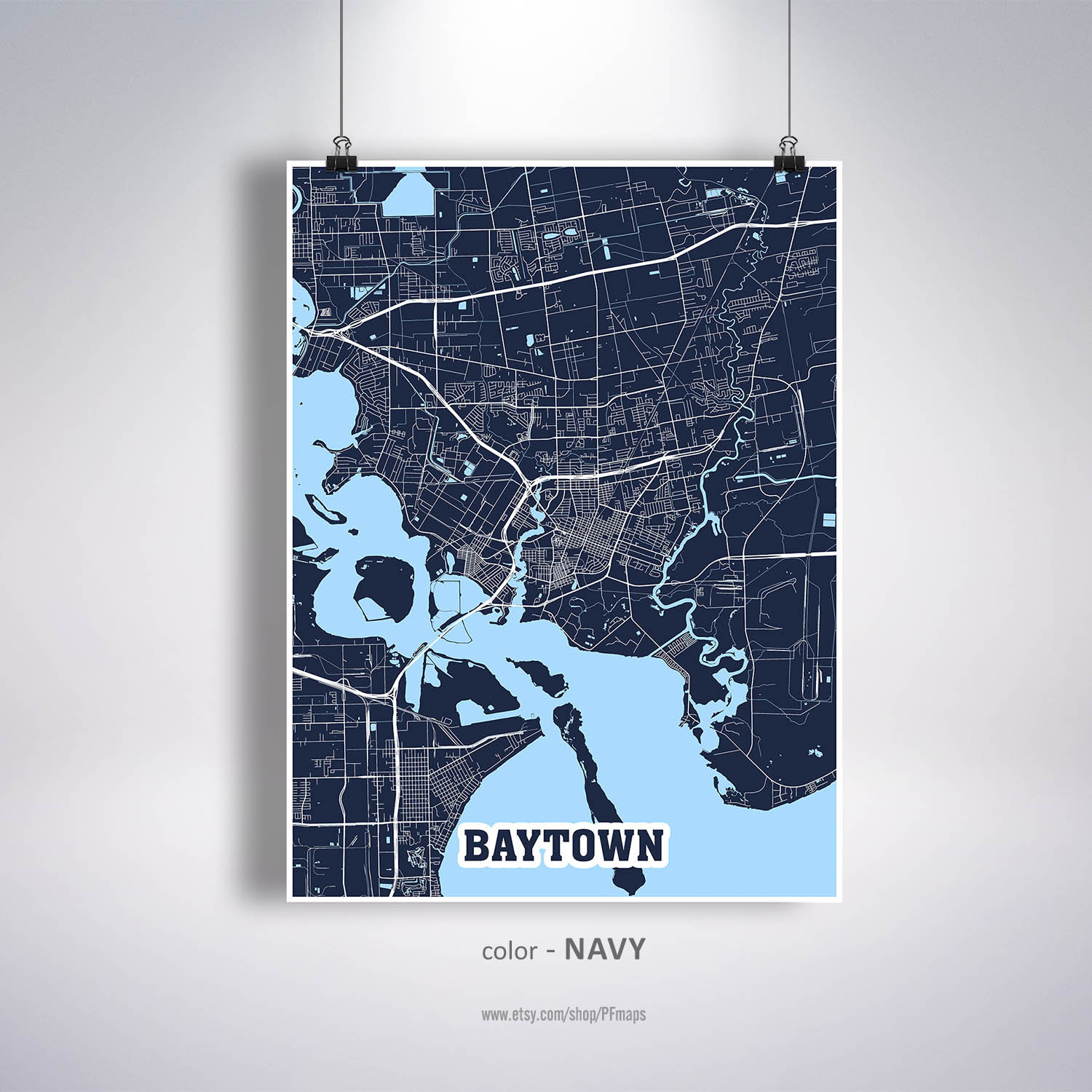 Baytown Map Print Baytown City Map Texas TX USA Map Poster | Etsy