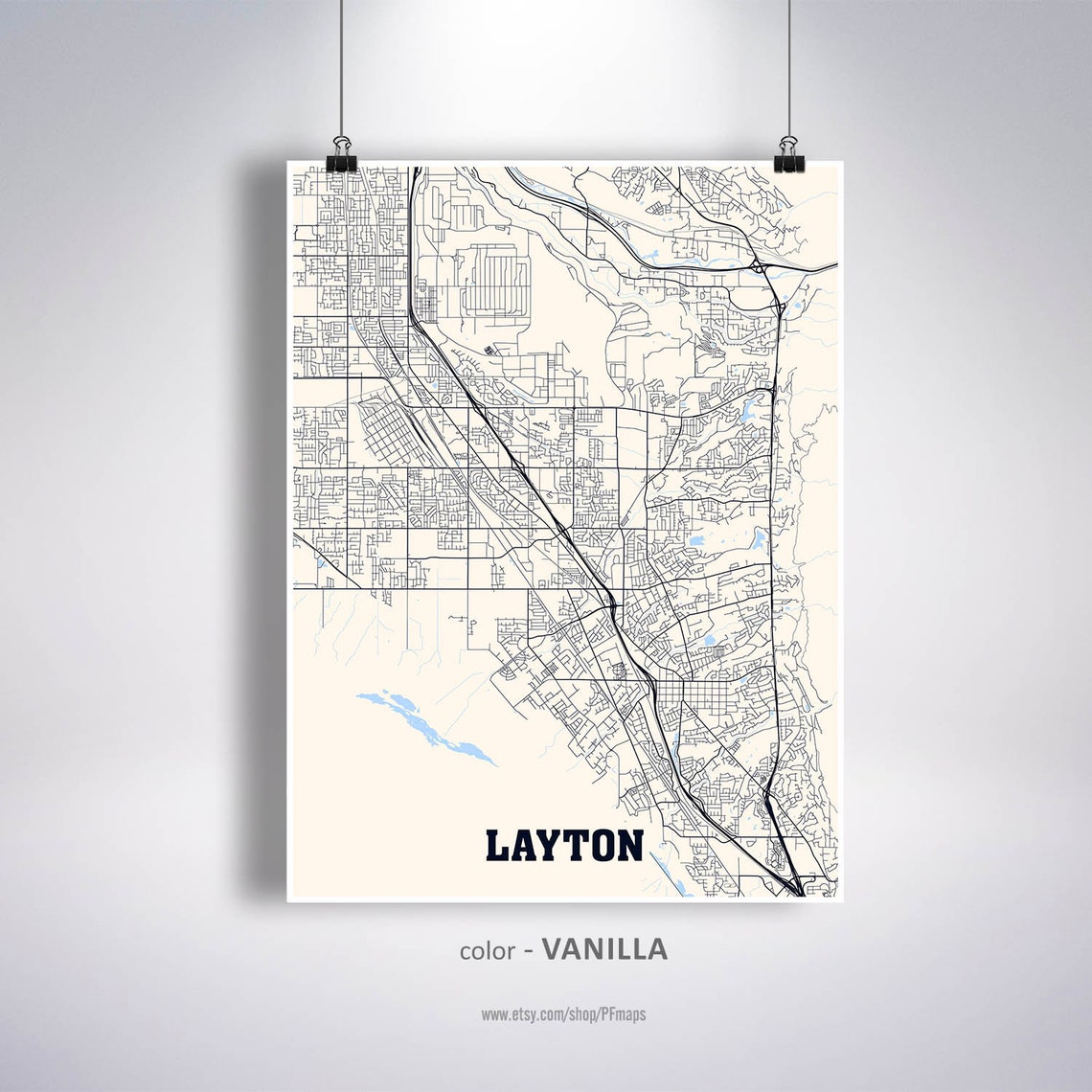 Layton Map Print Layton City Map Utah UT USA Map Poster | Etsy