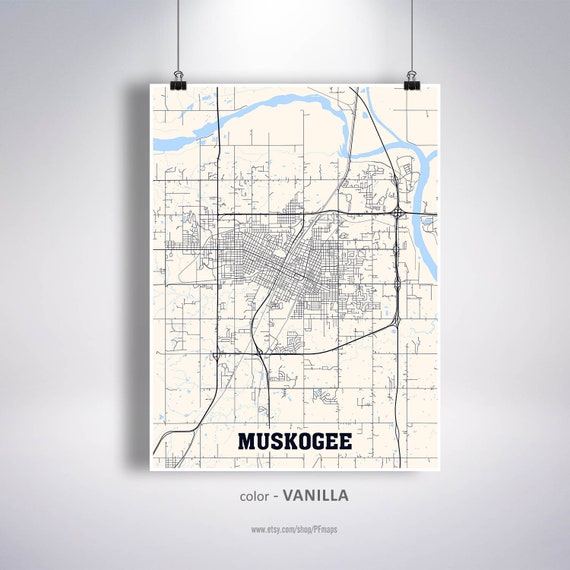 Oklahoma Lake Muskogee Location Map