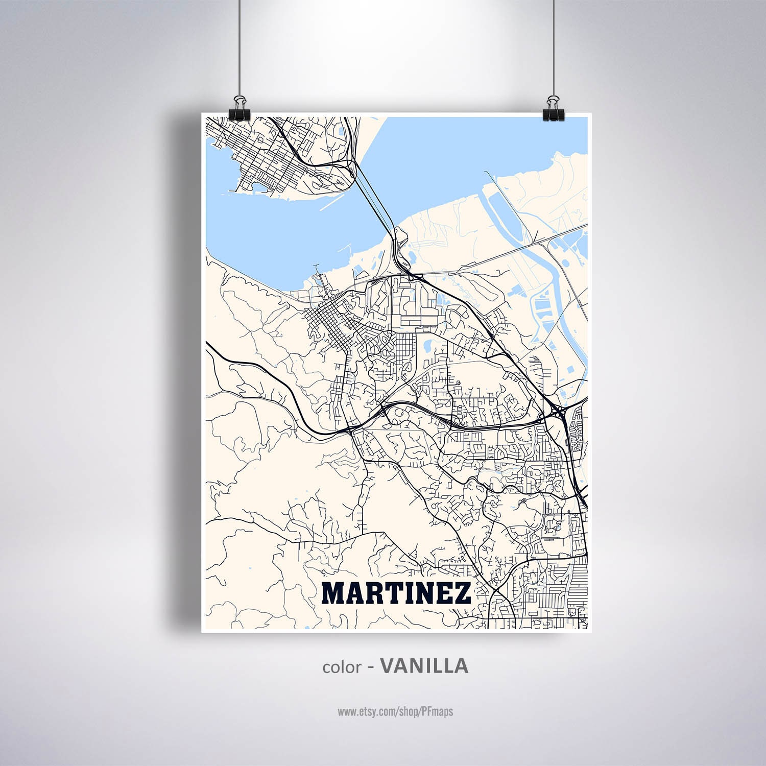 Materials Martinez California City Map Canvas Art City Map Art City Map ...
