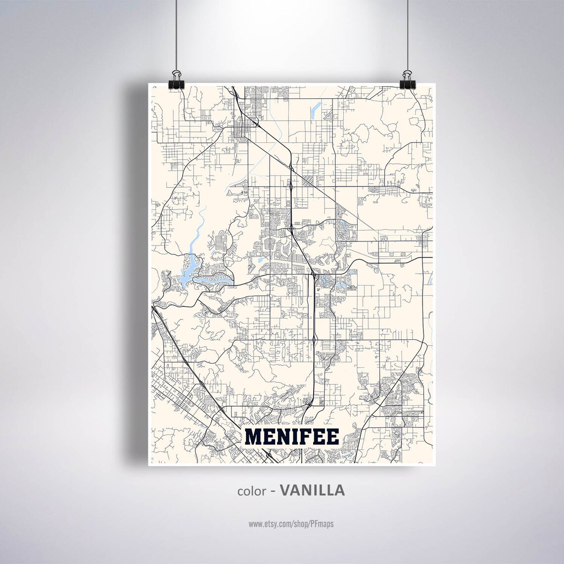 Menifee Map Print Menifee City Map California CA USA Map | Etsy