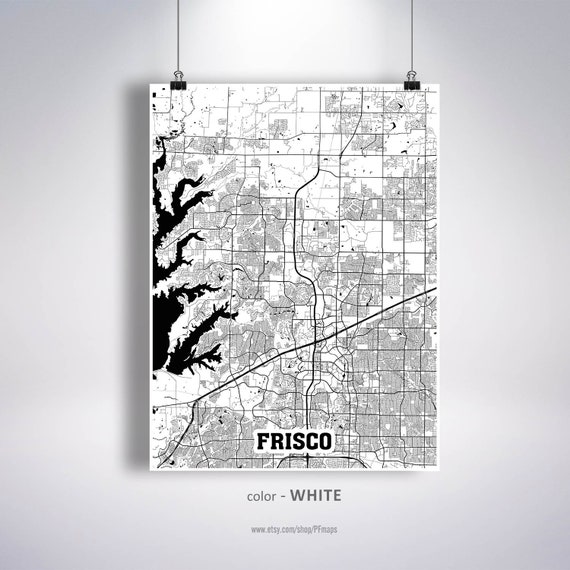 Art & Collectibles Frisco art Frisco map Frisco Texas map Frisco poster ...