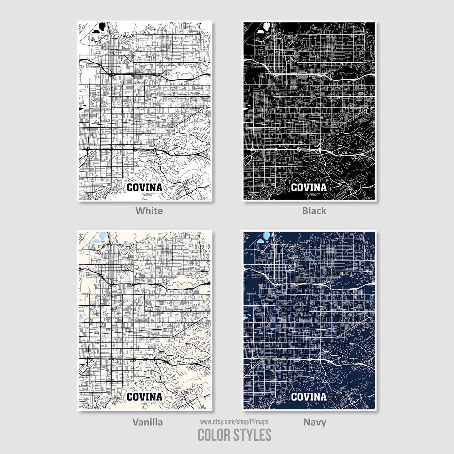 Covina Map Print Covina City Map California CA USA Map - Etsy