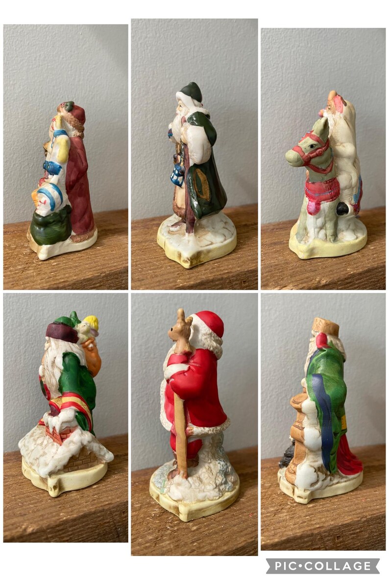 Santa's of the Nations, Santa Ceramic Figurines, Complete Set of Santa ...