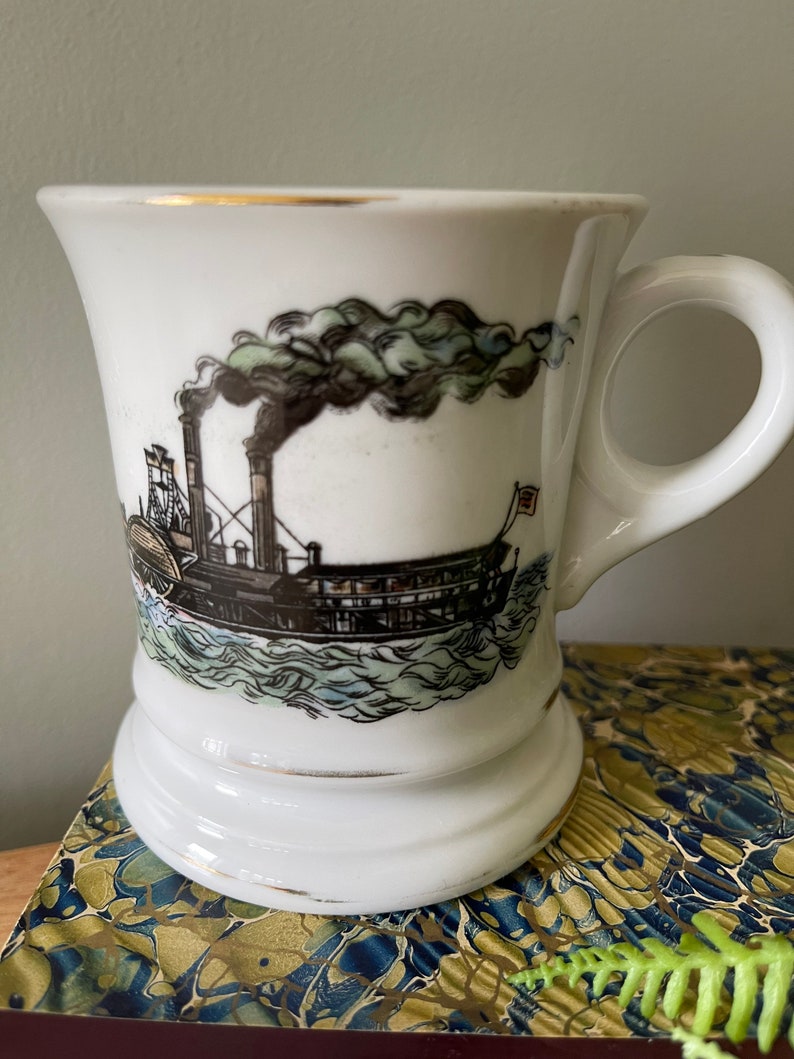 Vintage Shaving Mug Vintage Mustache Mug Nautical Shaving - Etsy