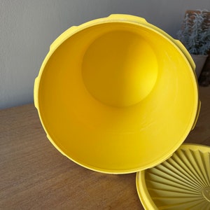 Vintage Tupperware Canister, Yellow Tupperware, Large Yellow Stacking ...