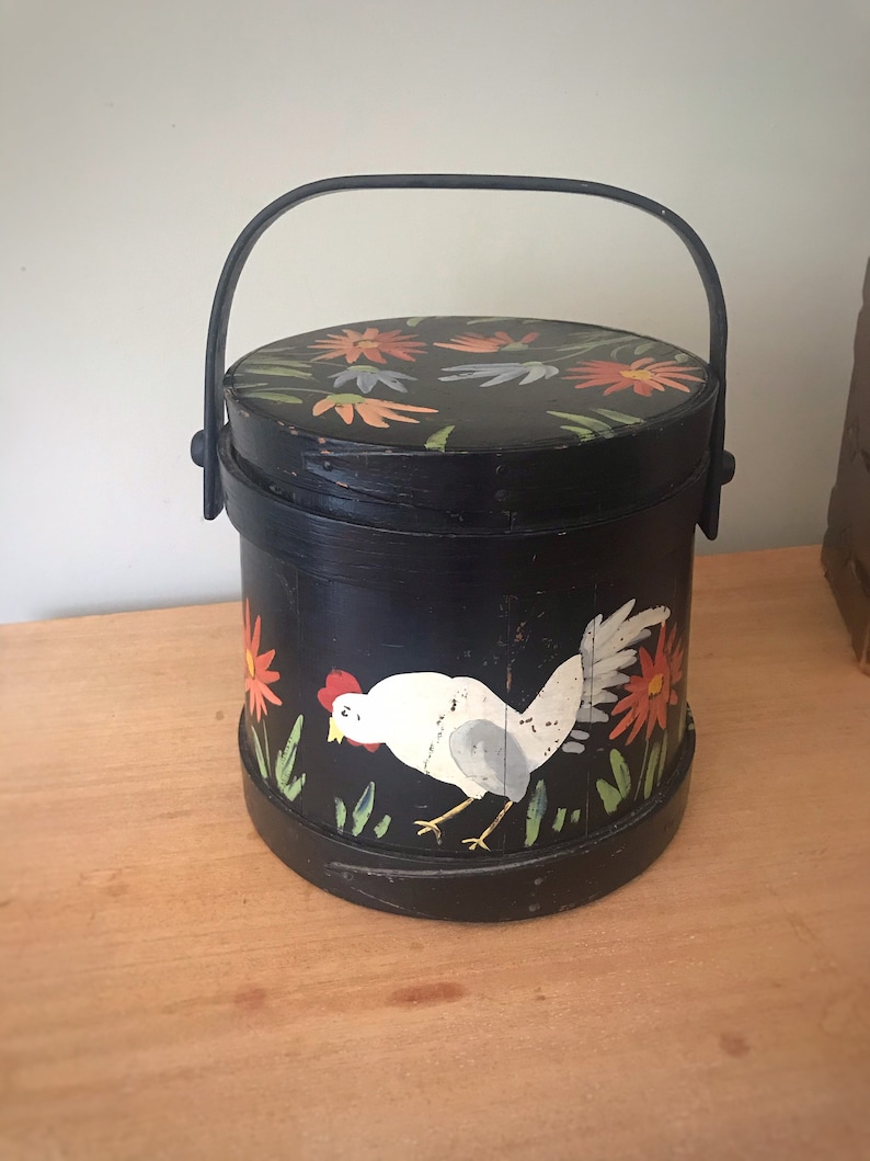 Firkin Bucket, Antique Sugar Bucket, Vintage Firkin Sugar Basket ...