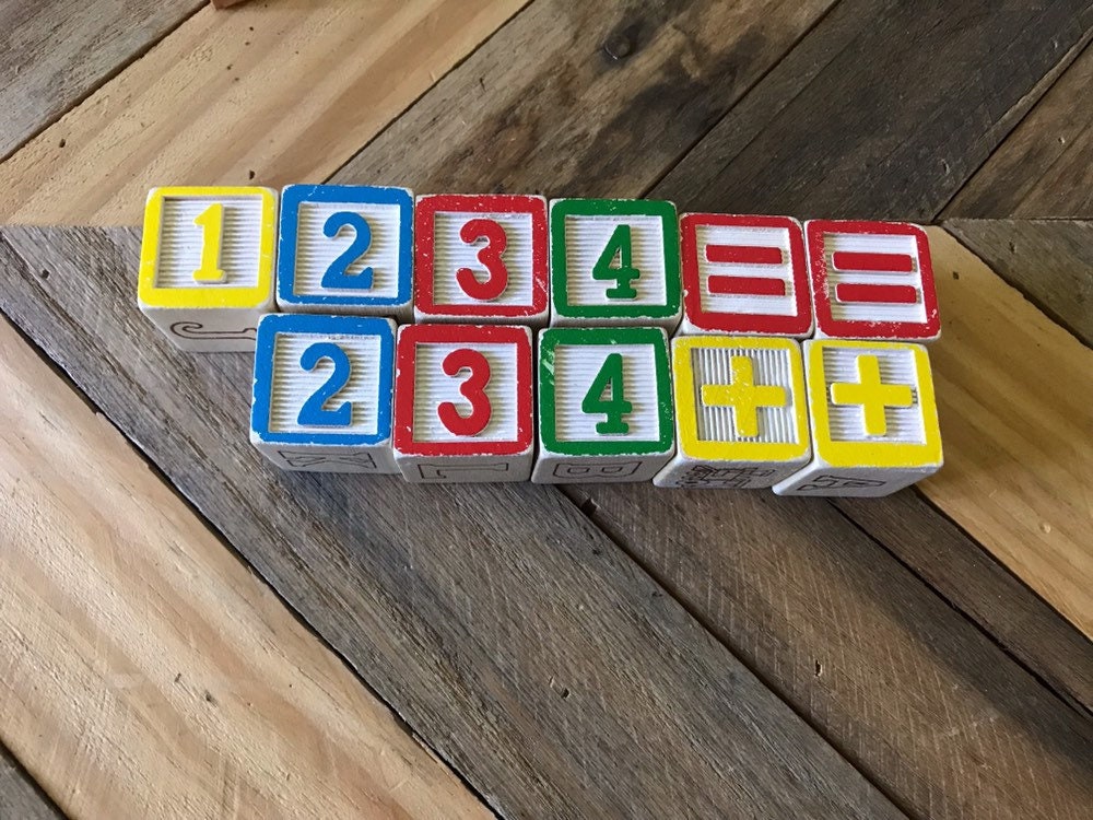 Vintage Blocks Wood Blocks Children Vintage Blocks Nursery | Etsy