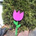 Tulip Yard Stakes, Spring Yard Stakes, Wood Stakes, Spring Outdoor ...
