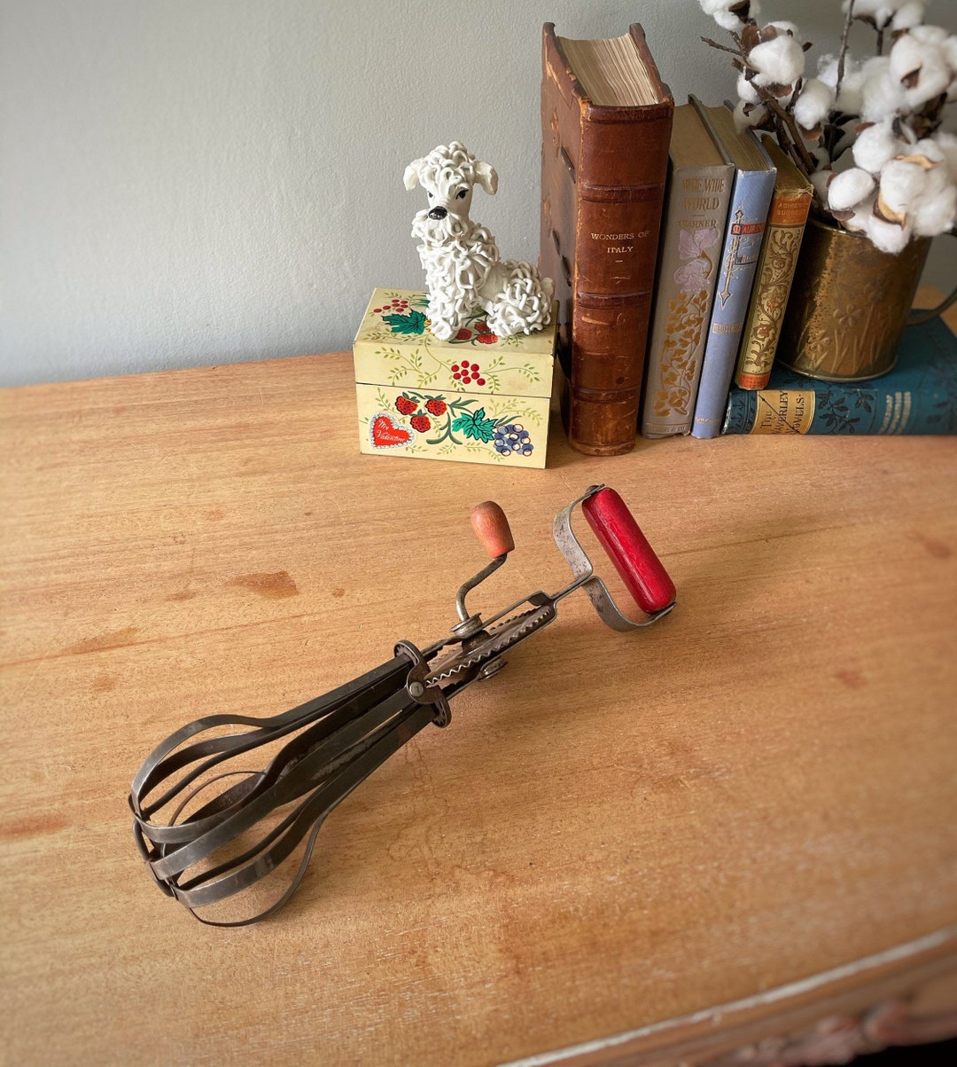 Vintage Hand Mixer, Red Handled Mixer, Vintage Mixer, Metal Hand Mixer ...