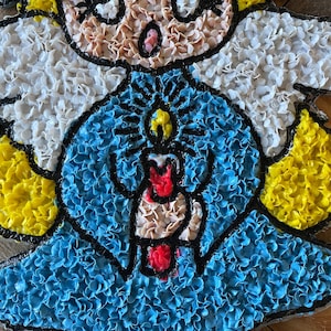 Vintage Plastic Popcorn Vintage Door Decorations Melted Plastic Popcorn ...