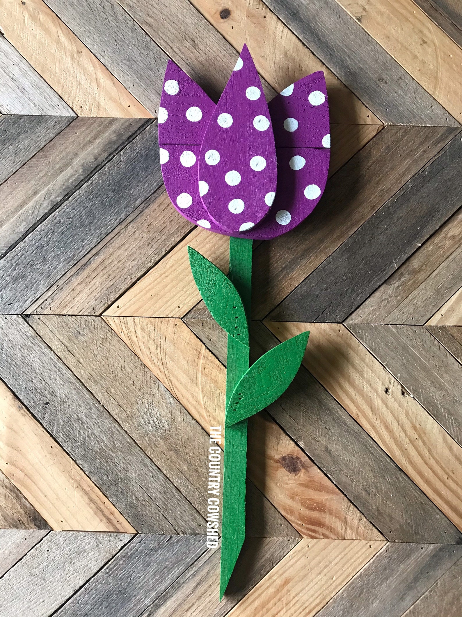 Tulip Yard Stakes Spring Yard Stakes Wood Stakes Spring | Etsy