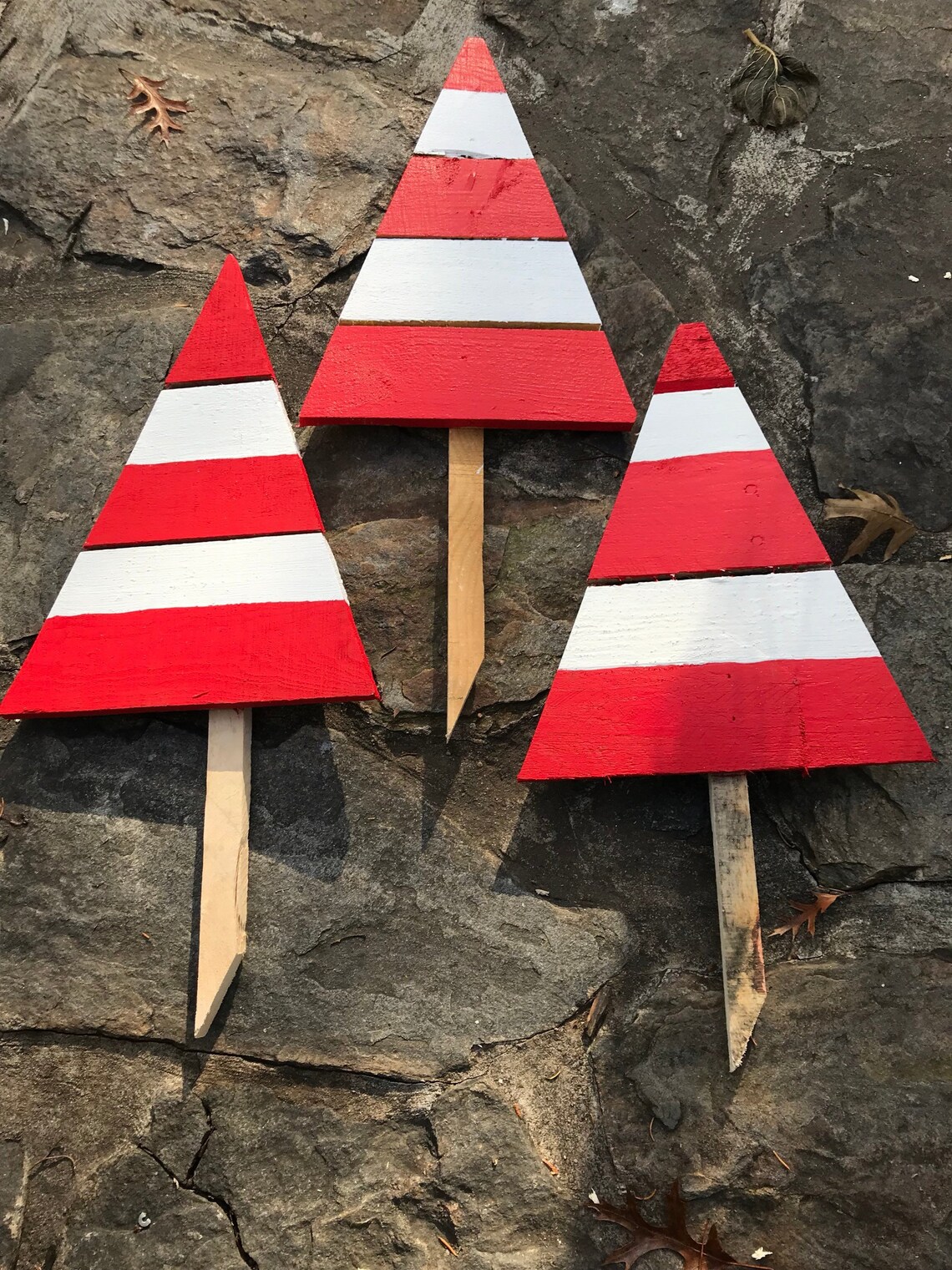Candy Cane Tree Yard Stakes Reclaimed Pallet Wood Stakes | Etsy