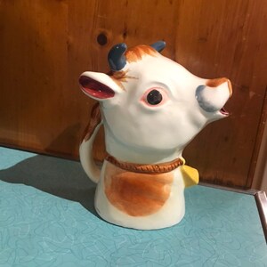 Vintage Cow Pitcher, Ceramic Creamer, Cow Pitcher, Farmhouse Kitchen ...