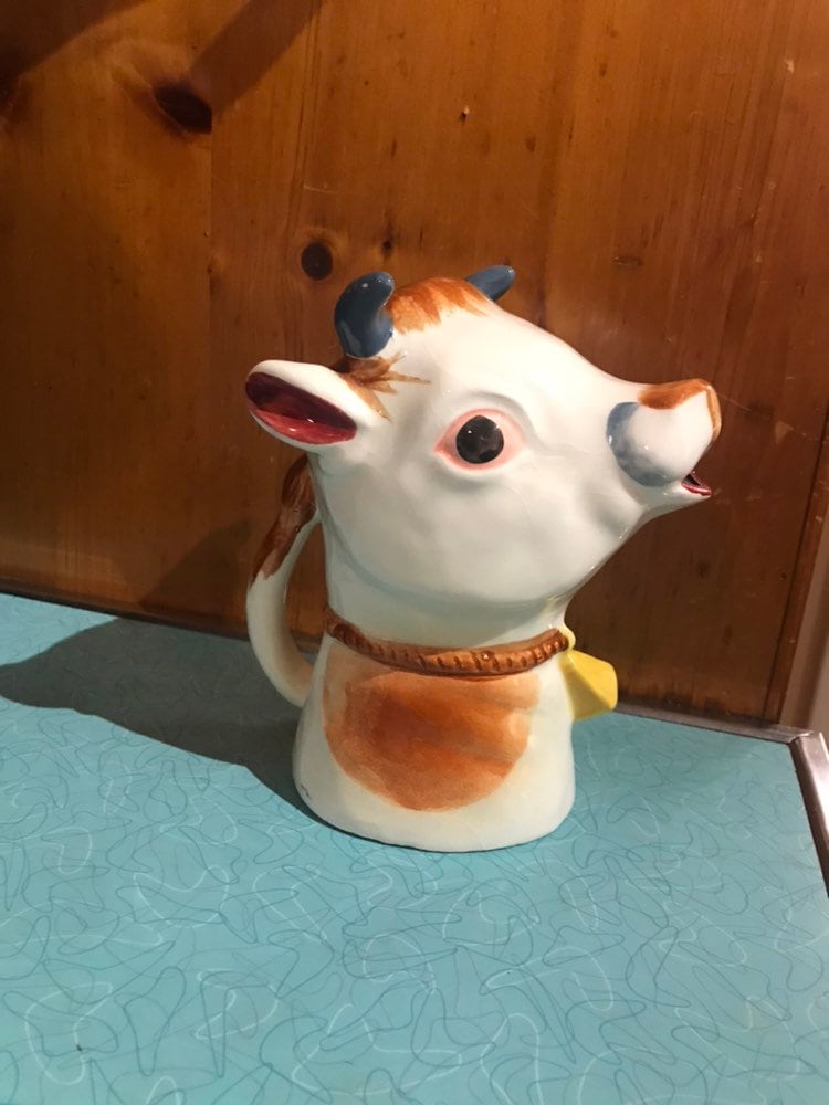 Vintage Cow Pitcher Ceramic Creamer Cow Pitcher Farmhouse | Etsy