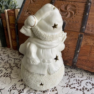 Vintage Ceramic Snowman, Vintage Ceramics, Ceramic Christmas Snowman ...