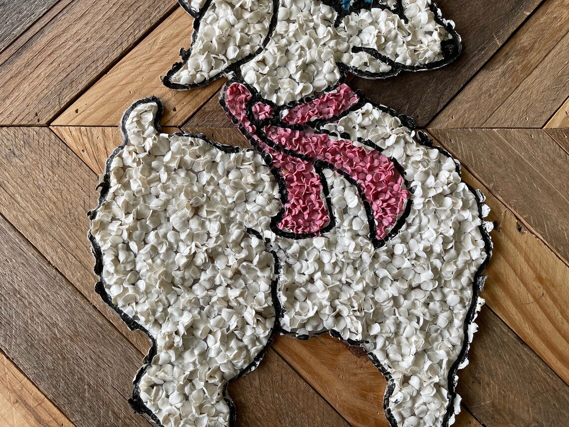 Lamb Popcorn Decoration, Popcorn Lamb, Vintage Door Decorations, Melted ...