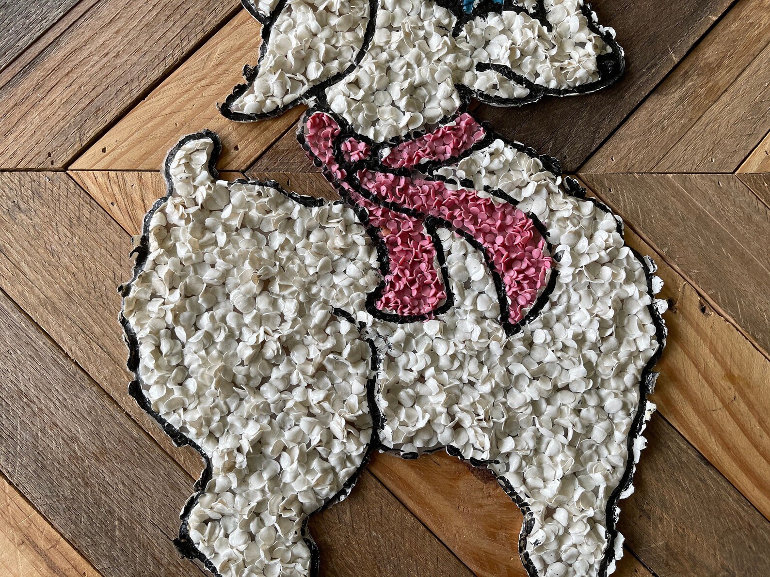 Lamb Popcorn Decoration, Popcorn Lamb, Vintage Door Decorations, Melted ...