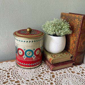 Vintage Metal Tins, Pair of Vintage Tins, Raised Textured Tin, Vintage ...