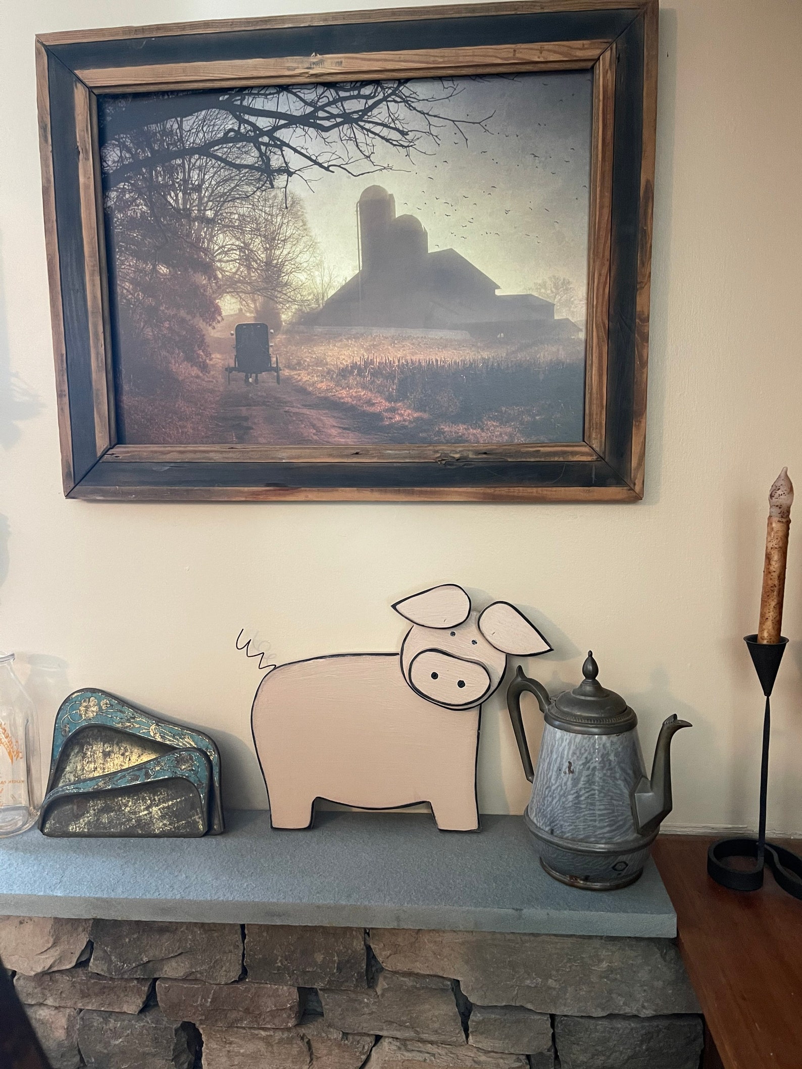 Set of 3 Pig Yard Stakes Spring Yard Stakes Wood Stakes Pig - Etsy