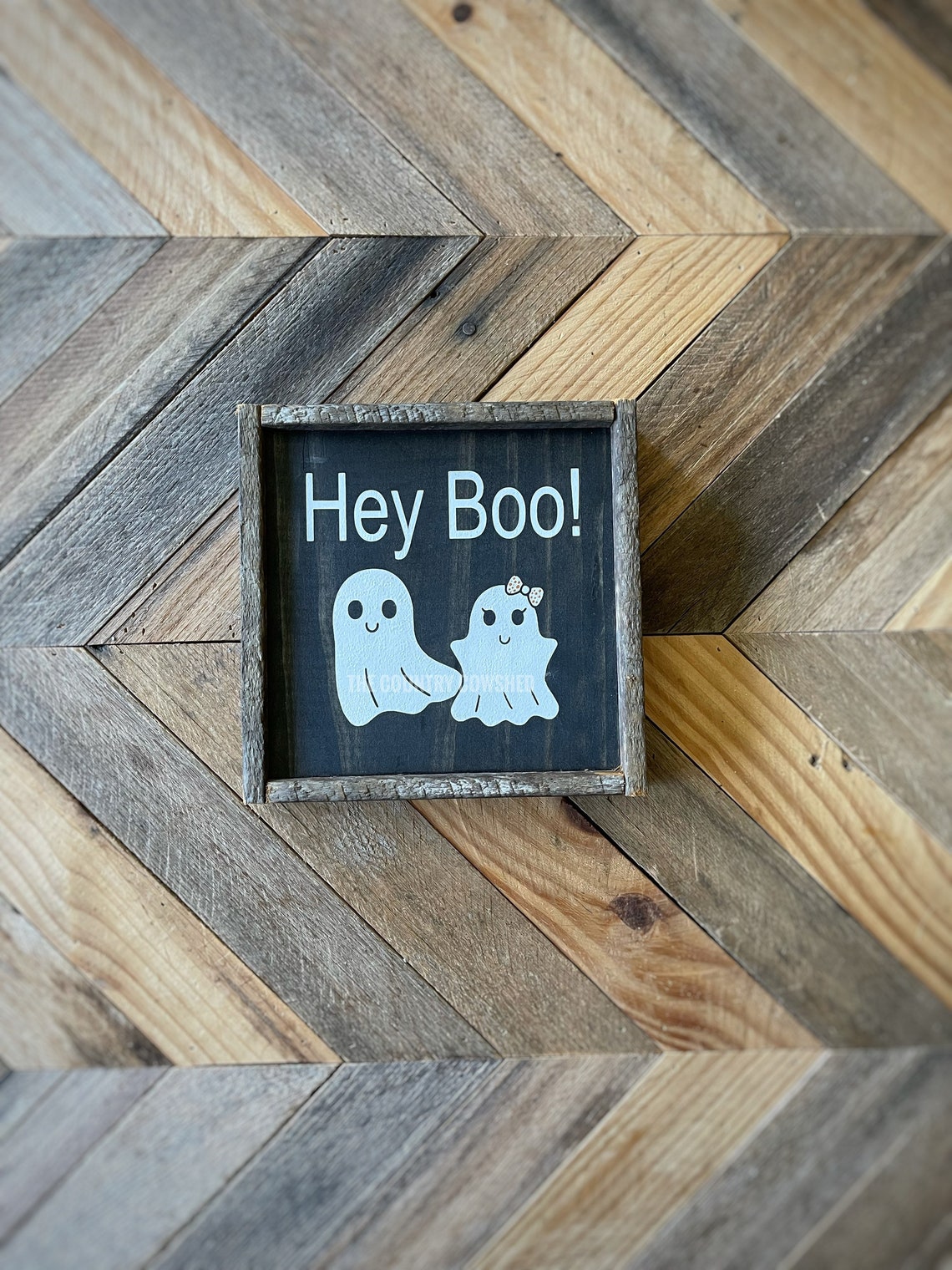 Hey Boo Sign, Halloween Sign, Love Ghost Sign, Hey Boo, Wooden Sign ...