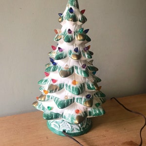Vintage Ceramic Christmas Tree, Musical Ceramic Tree, Old Ceramic ...