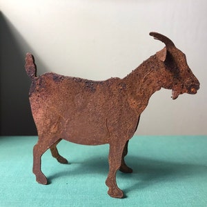 Rusty Goat, Goat Decor, Small Rusty Metal Goat, Goat Lover Gift, Unique ...