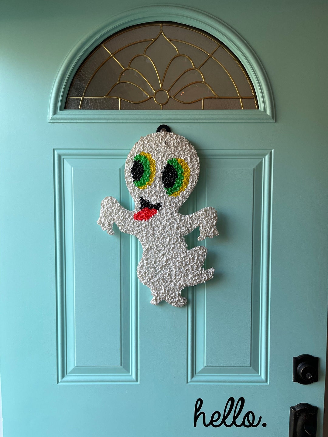 Vintage Melted Plastic Popcorn Wall, Vintage Door Decorations, Melted ...