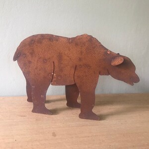 Rusty Bear, Bear Decor, Medium Rusty Metal Bear, Bear Lover Gift ...
