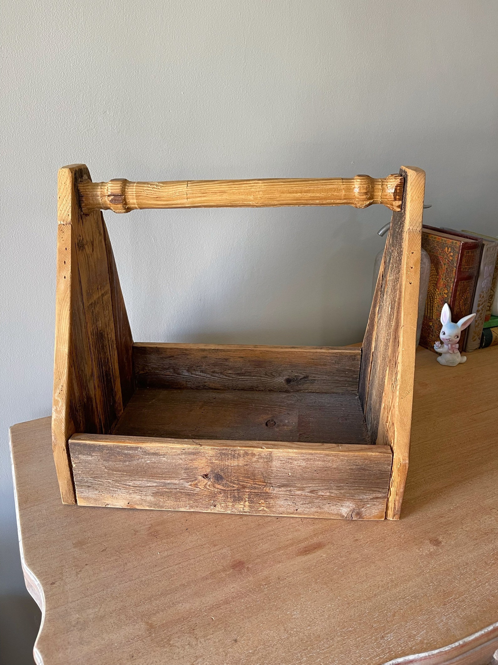 Reclaimed Wooden Tote, Farmhouse Tote, Succulent Planter, Primitive ...