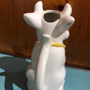 Vintage Bull Pitcher, White Cow Creamer, Ceramic Cow Pitcher, Vintage ...