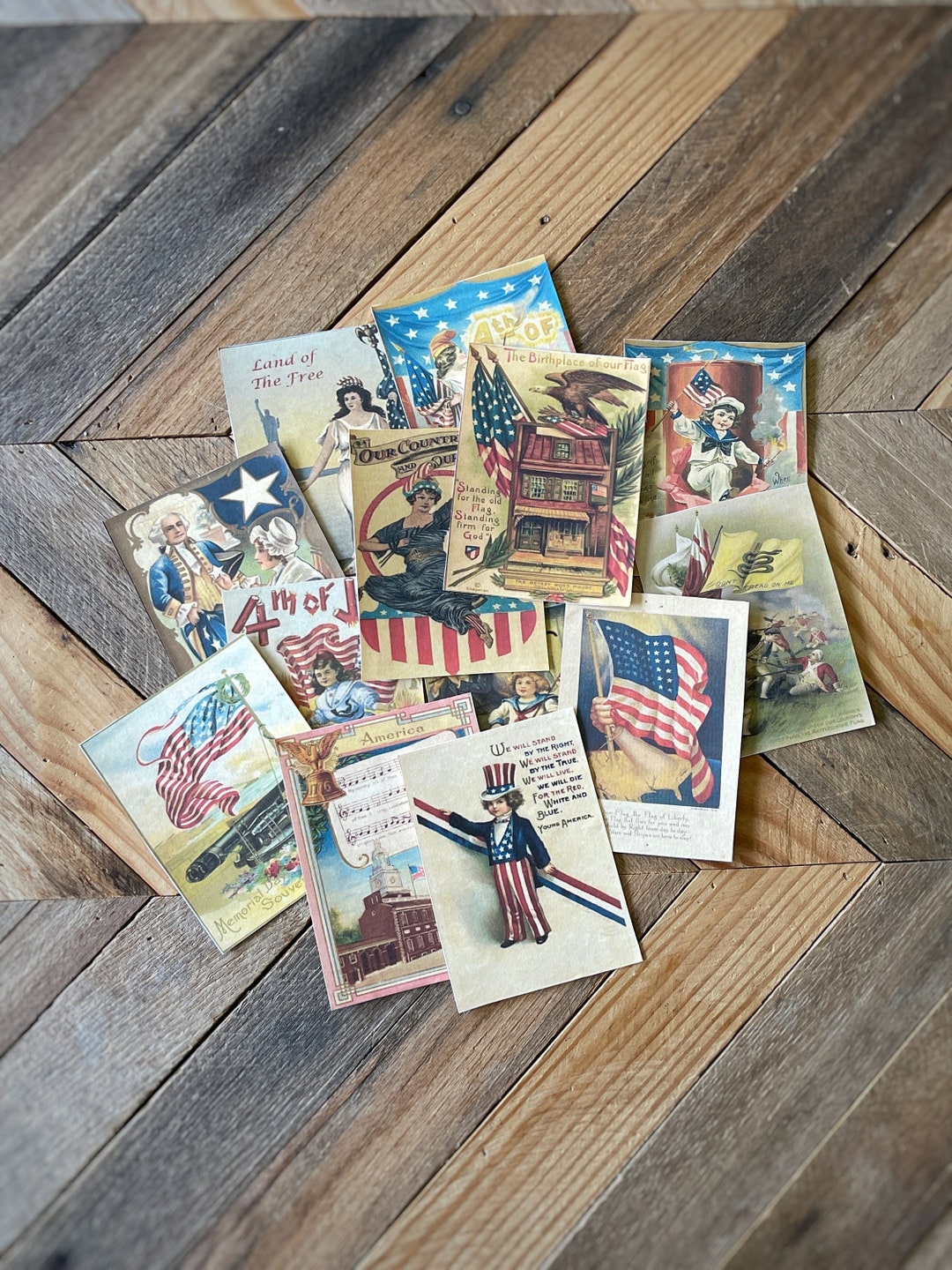 Vintage Inspired Fourth of July Notecards, Set of 13 Reproduction ...