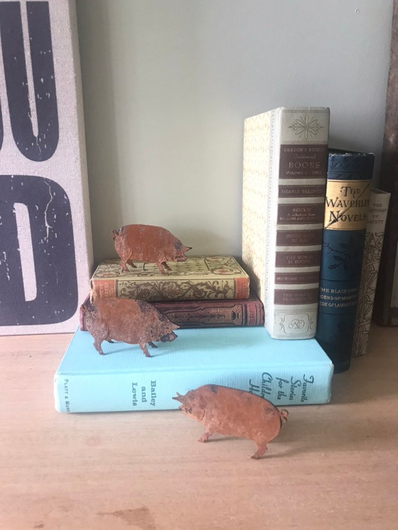Rusty Pig, Pig Decor, Small Rusty Metal Pig, Pig Lover Gift, Unique Pig ...