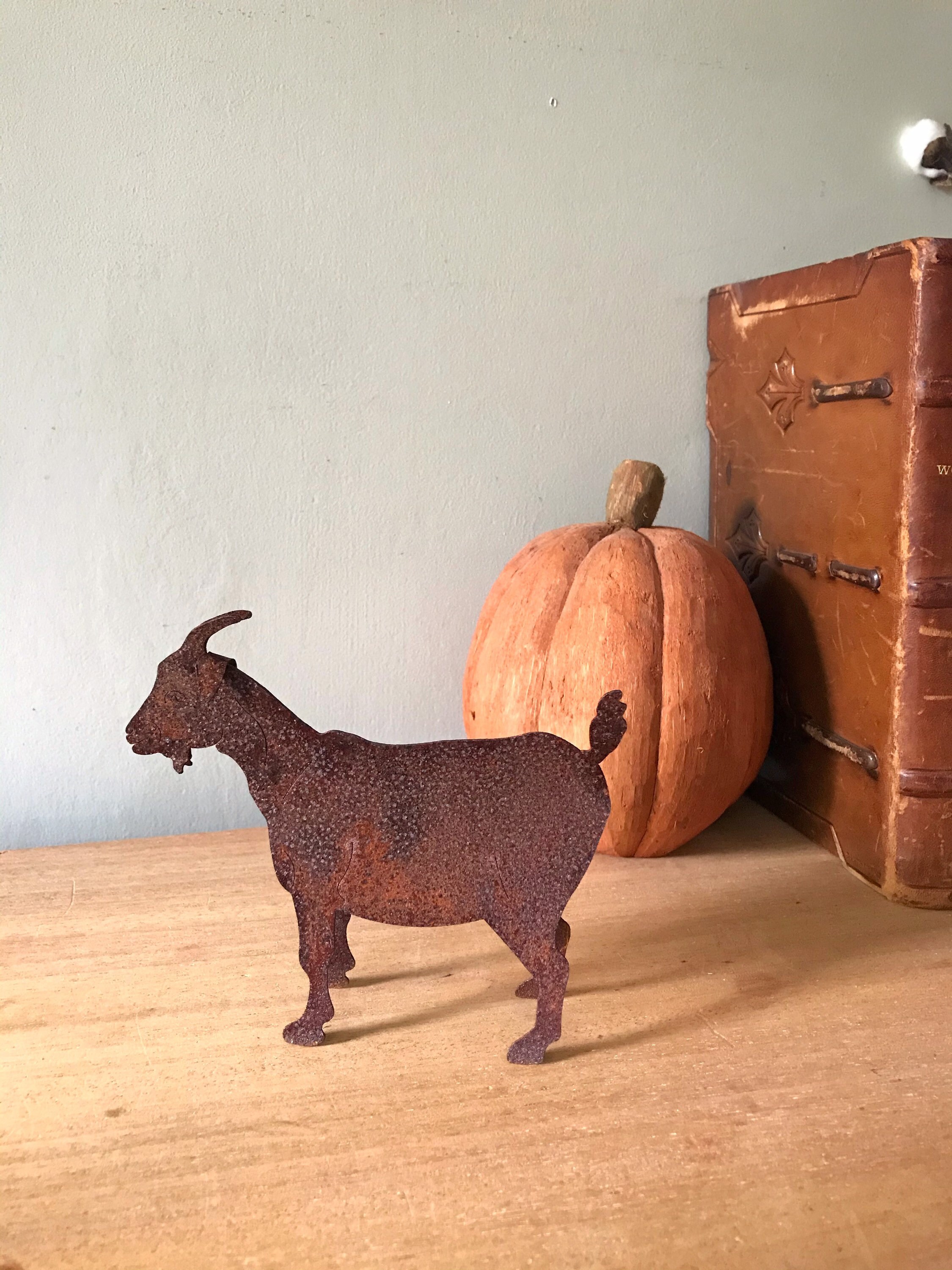 Rusty Goat Goat Decor Medium Rusty Metal Goat Rusty Metal | Etsy