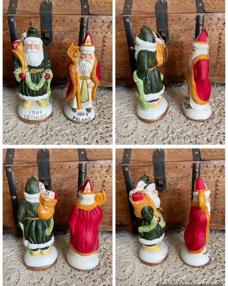 Santa's of the Nations, International Santa Figurines, Set of 6 Santa ...