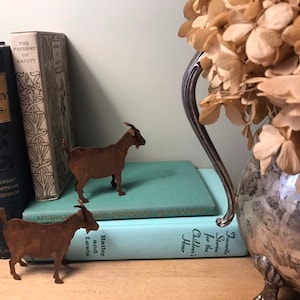 Rusty Goat, Goat Decor, Small Rusty Metal Goat, Goat Lover Gift, Unique ...