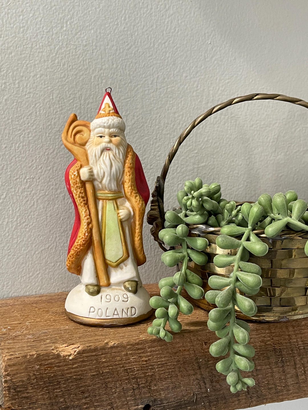 Santa of the Nations, Vintage Santa Figurine, Ceramic Figurine Poland ...