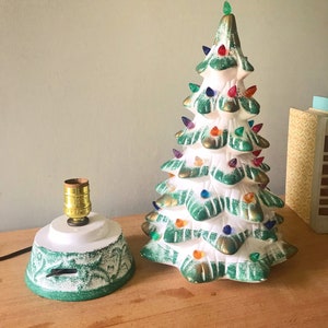 Vintage Ceramic Christmas Tree, Musical Ceramic Tree, Old Ceramic ...