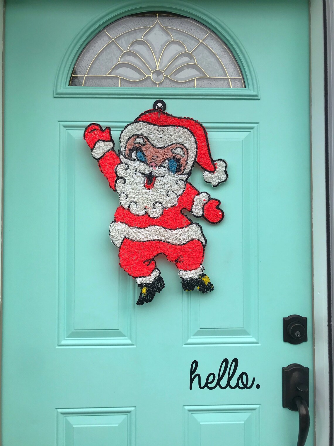 Vintage Santa Popcorn, Vintage Door Decorations, Popcorn Santa, Melted ...