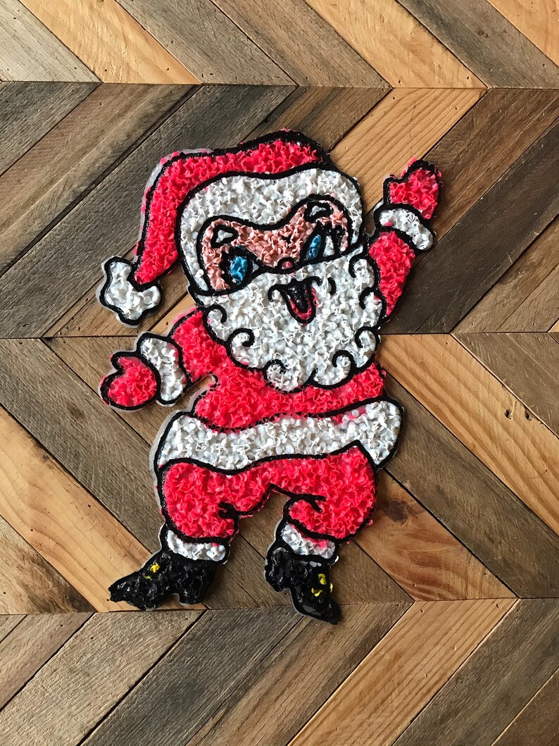 Small Vintage Santa Popcorn, Vintage Door Decorations, Popcorn Santa ...