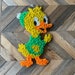 Popcorn Duck With Green Shirt, Vintage Door Decorations, Popcorn Duck ...