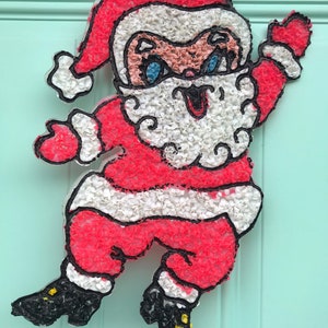 Small Vintage Santa Popcorn, Vintage Door Decorations, Popcorn Santa ...
